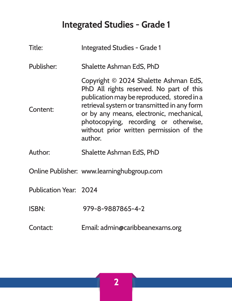 Grade 1 Integrated Studies Workbook